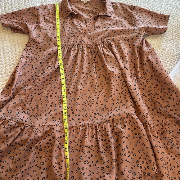 easel | Dresses | Easel Leopard Print Mini Dress Pinkish Hue Color See ...